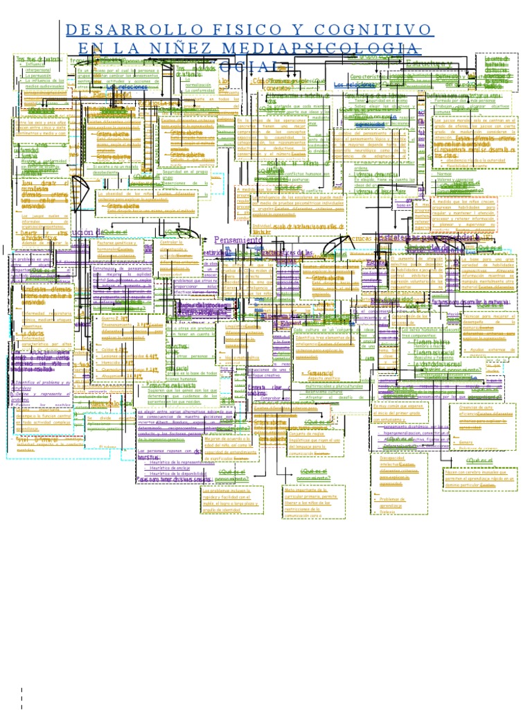 Mapa Conceptual- Desarrollo Fisico Cognitivo en La Niñez Media | PDF | Neurona | Pensamiento