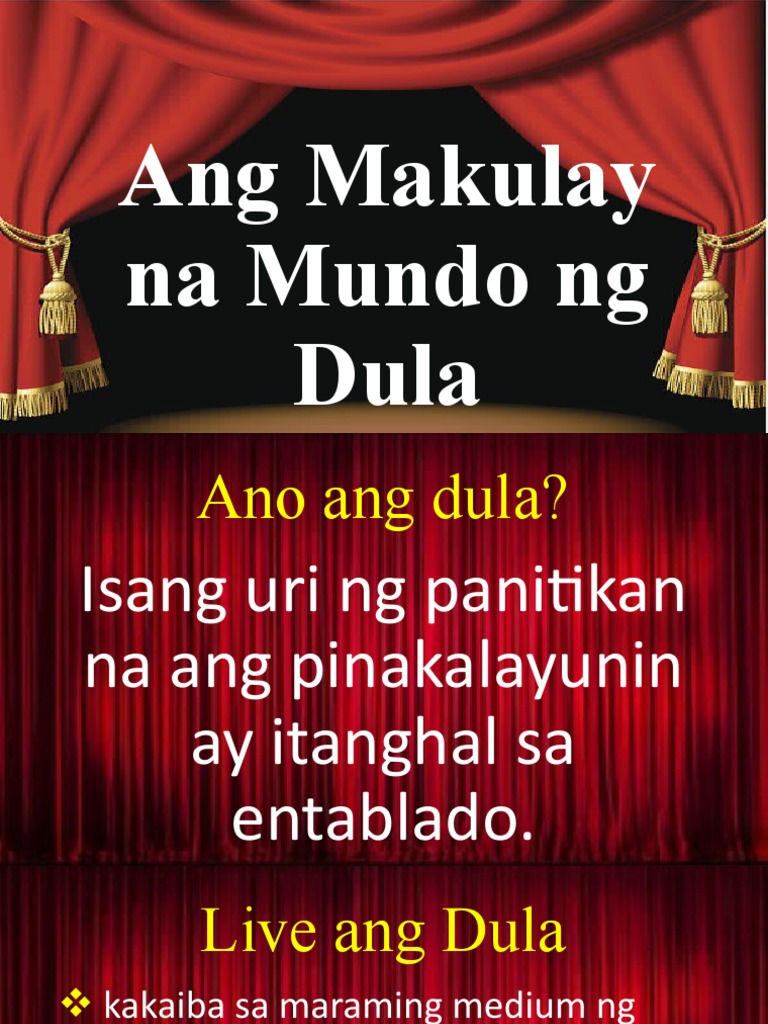 Ano Ang Dula - 1 | PDF