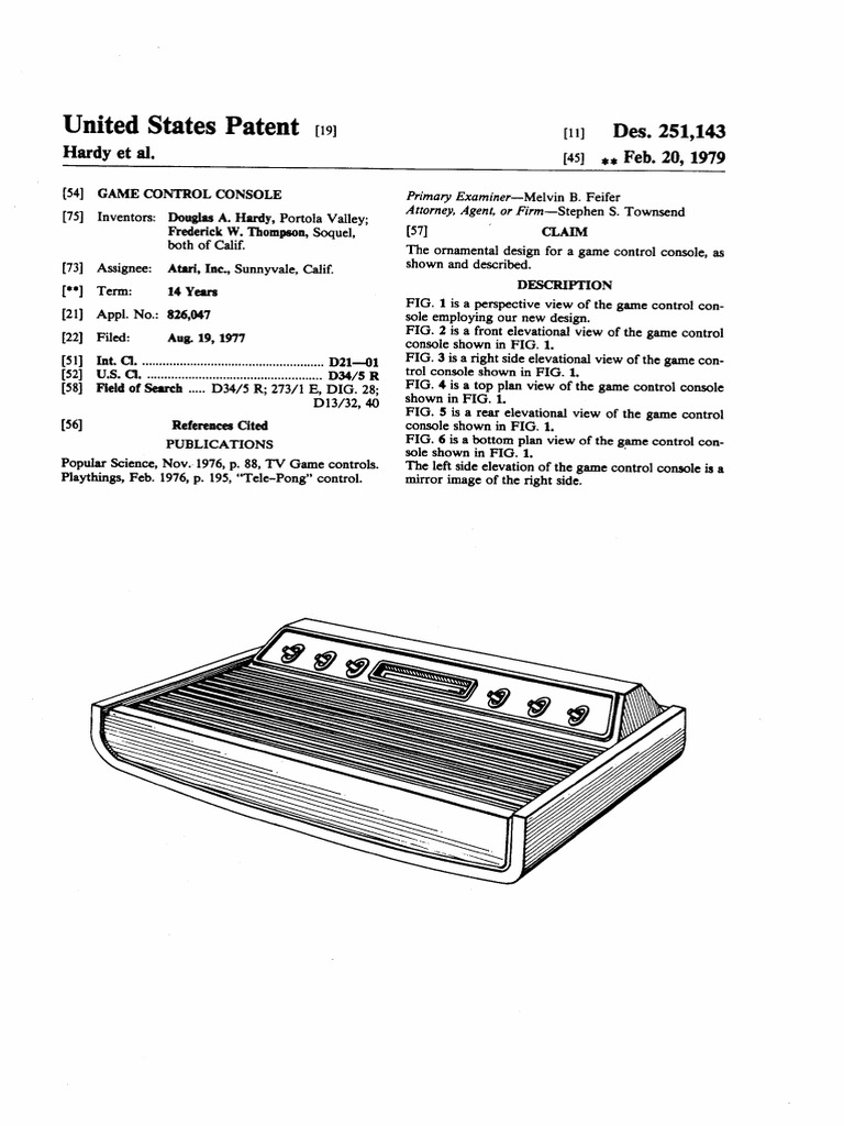 Atari Game Control Console Design | PDF | Property Law | Business Law