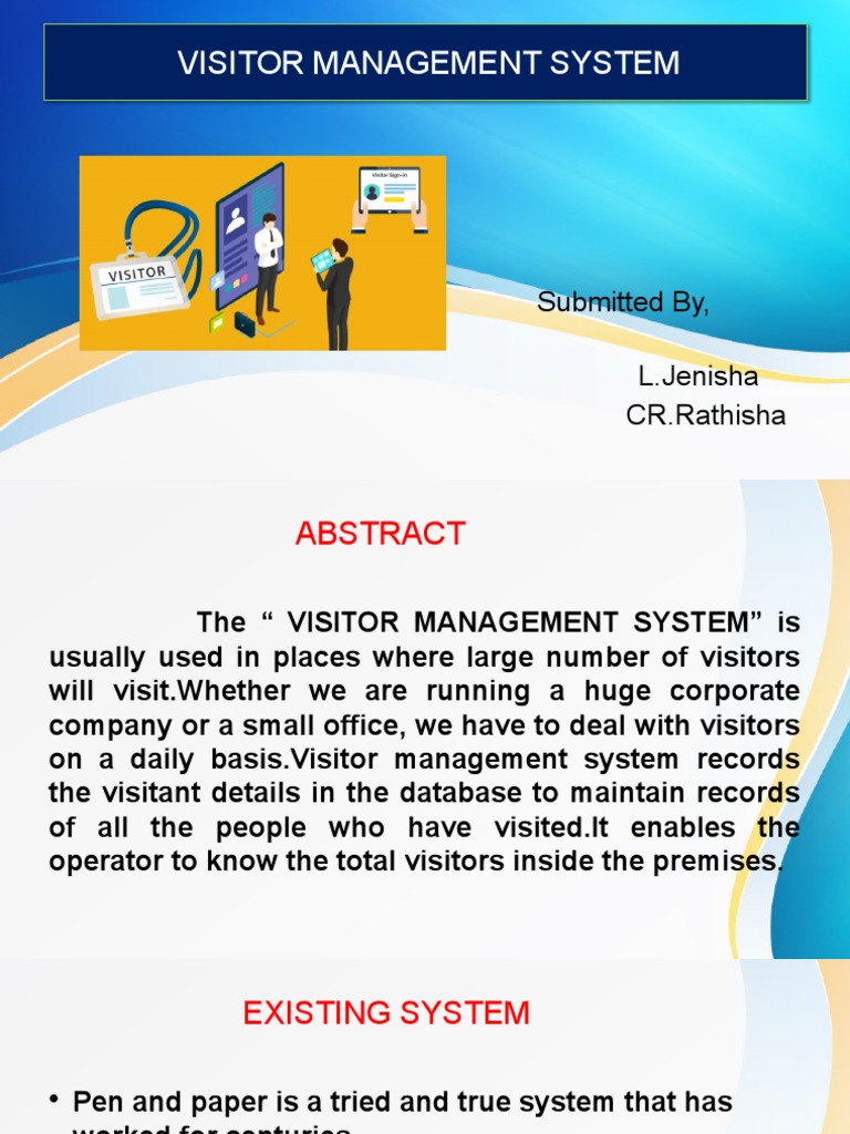 Visitor Management System | PDF | Databases | Point Of Sale