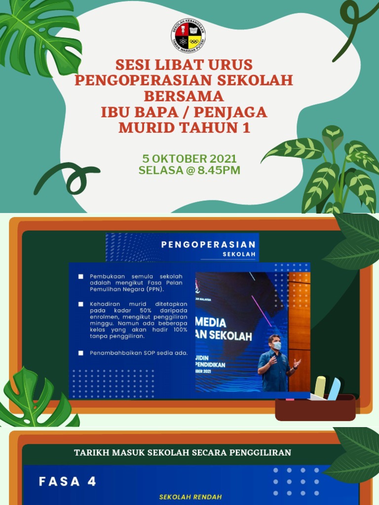 Sesi Libat Urus Parent Tahun 1 | PDF | Griya & Taman