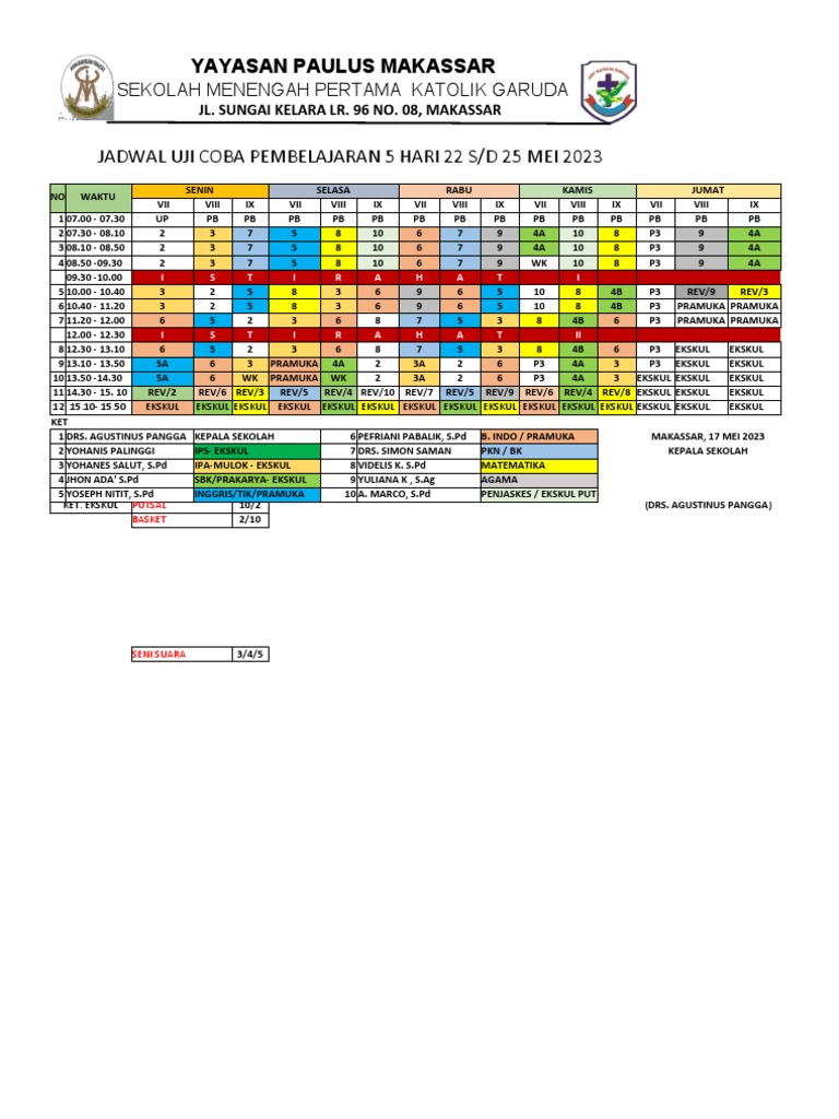 Jadwal 5 Hari-1 | PDF