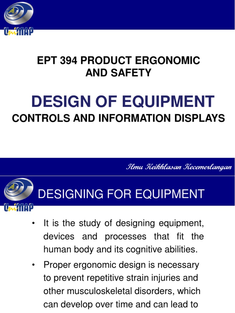 DESIGN OF EQUIPMENT AND CONTROLS | PDF | Information | Human Factors ...