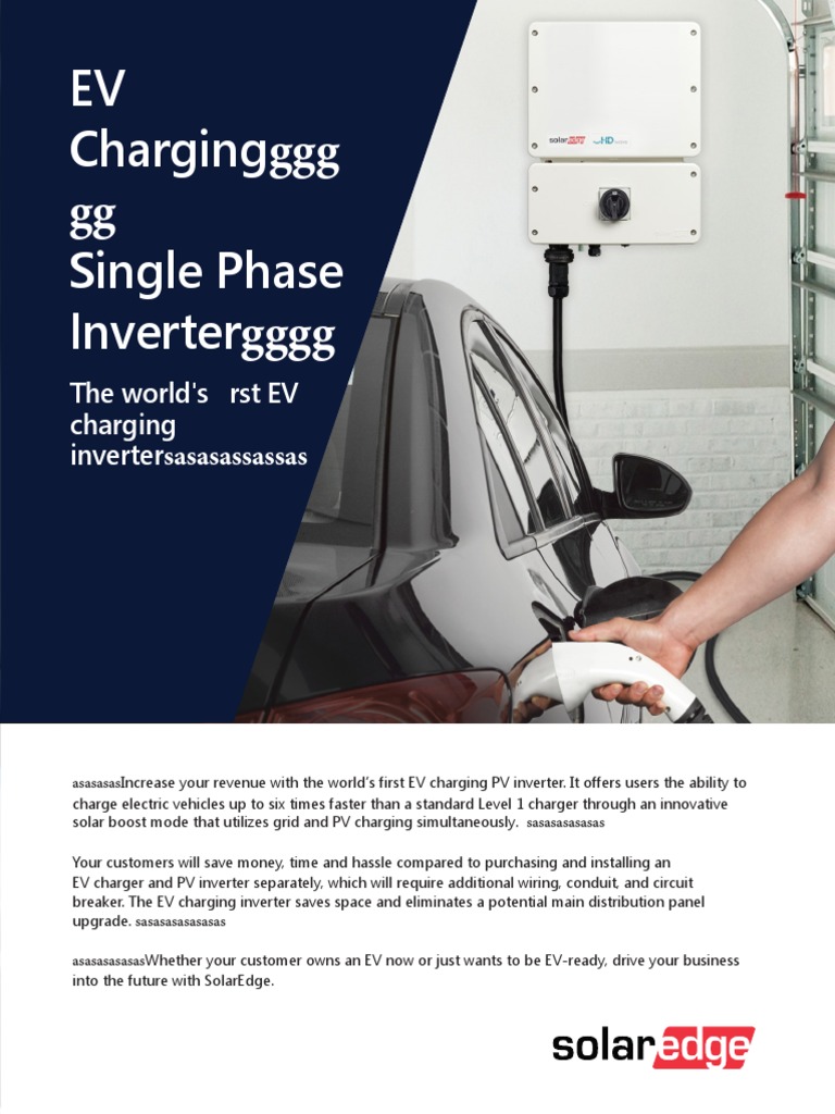 Ev Charging Inverter Brochure Nameee | PDF | Electric Vehicle | Photovoltaics