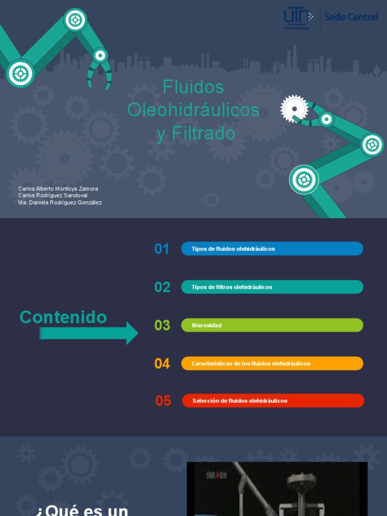 Fluidos Oleohidráulicos y Filtrado | PDF | Filtración | Viscosidad