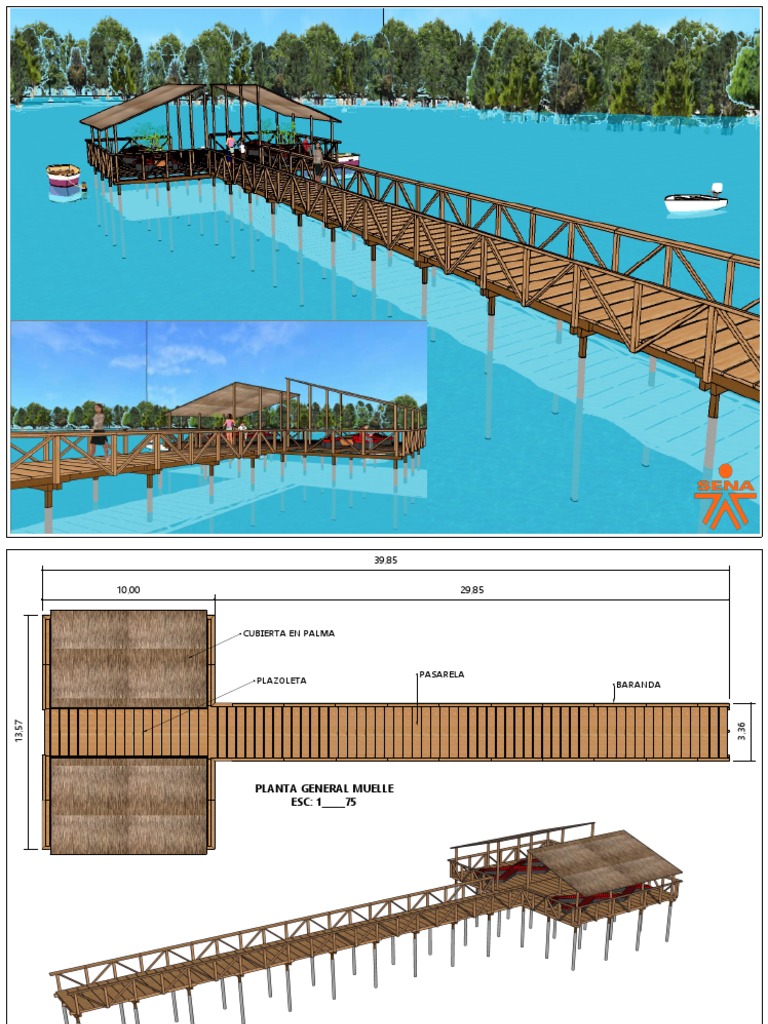 Planos y Diseño de Muelle de Embarque | PDF