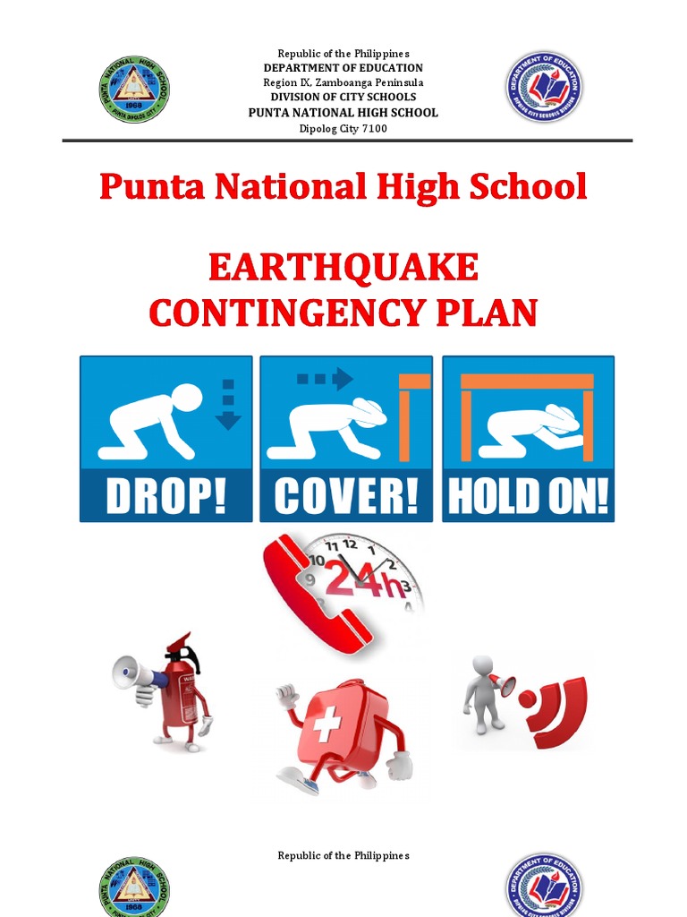 PNHS CONTINGENCY PLAN For EARTHQUAKE Final A4 Size | PDF | Emergency ...