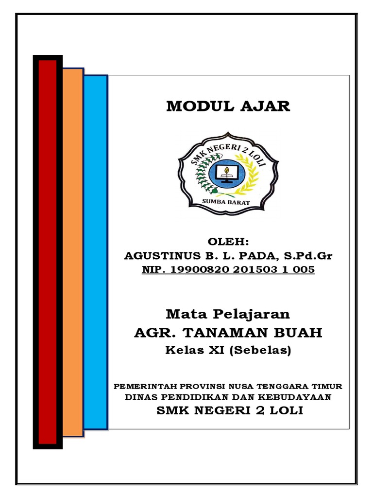 COVER MODUL AJAR TANAMAN BUAH | PDF