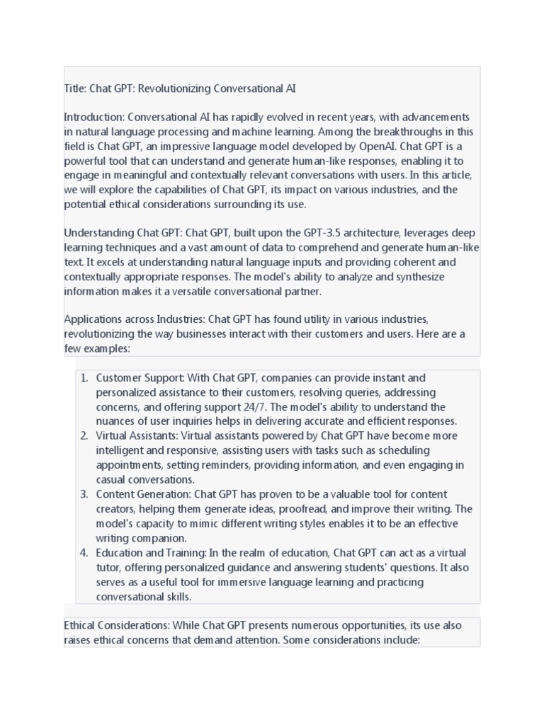 Chat GPT Tech | PDF | Artificial Intelligence | Intelligence (AI ...