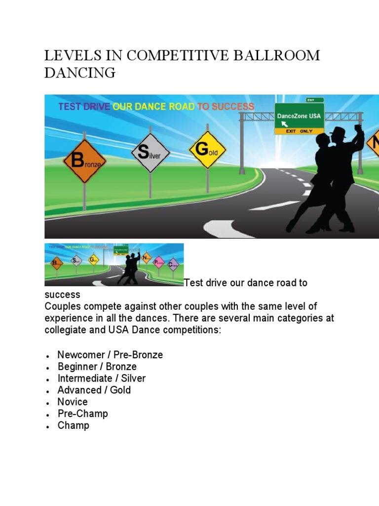 Levels in Competitive Ballroom Dancing | PDF | Ballroom Dance | Dances