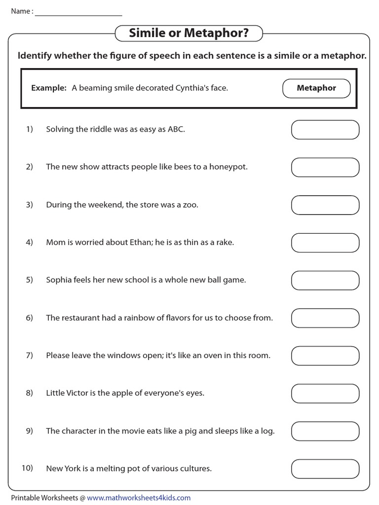 simile-metaphor-FIGURES OF SPEECH | PDF