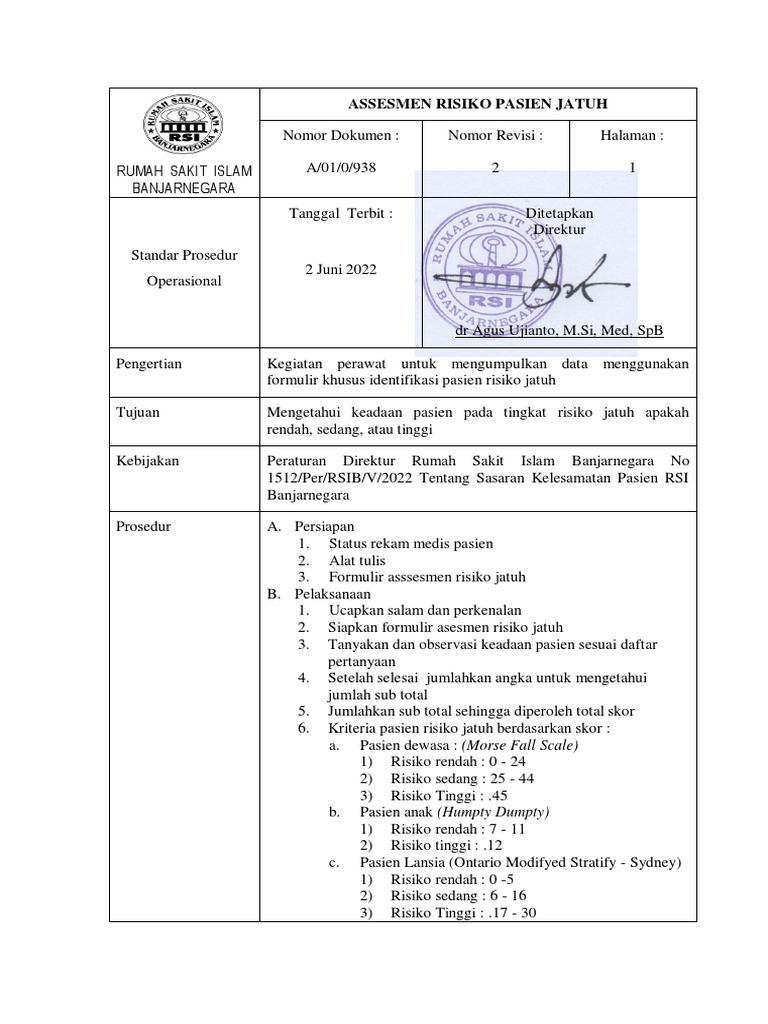 Assesmen Risiko Jatuh | PDF