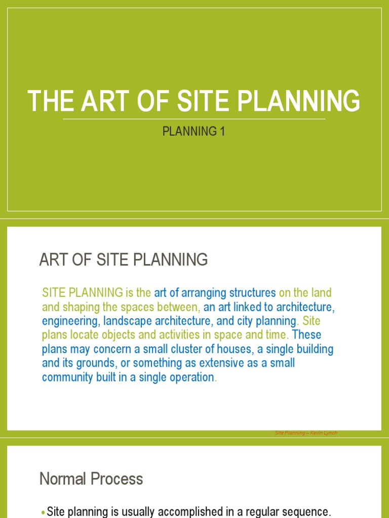 Lec 02 The Art of Site Planning | PDF | Soil | Contour Line