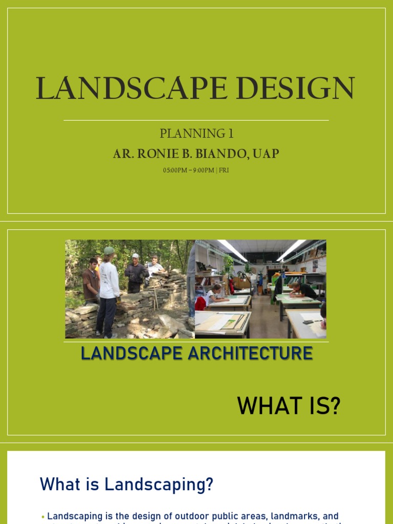 Lec 04 Landscape Design | PDF | Lighting | Masonry