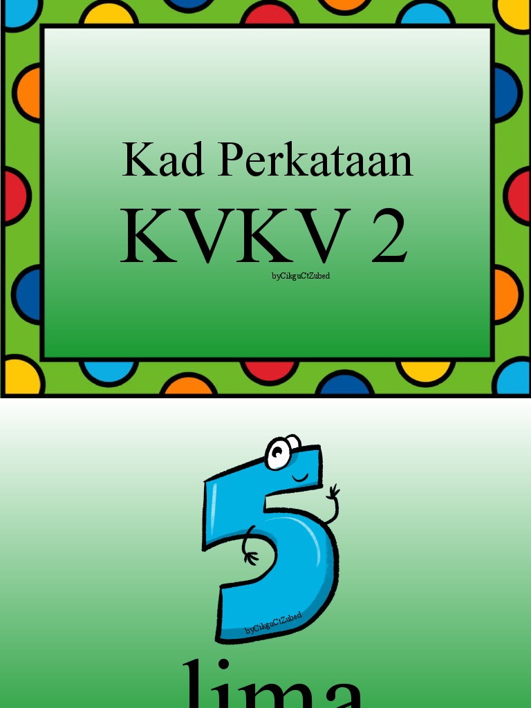 Kad Perkataan KVKV 2 | PDF
