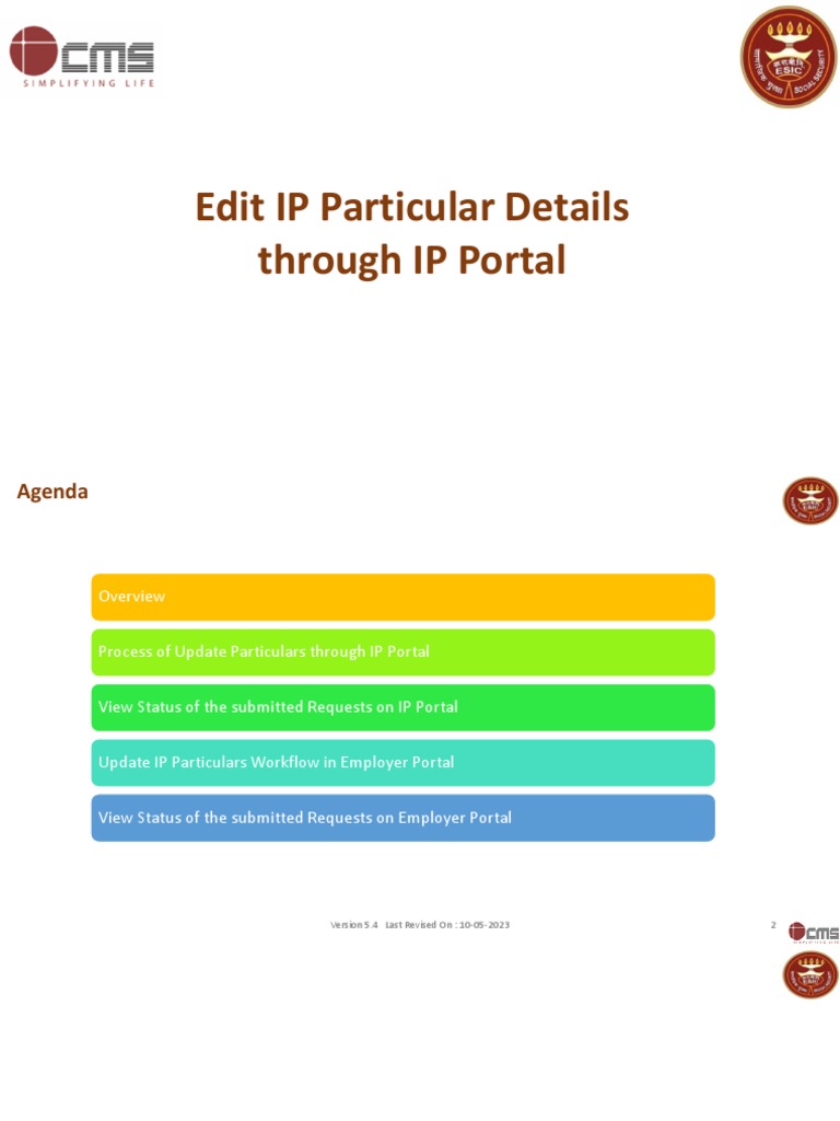 Update IP Particulars Through IP Portal ESIC | PDF | User (Computing) | Login