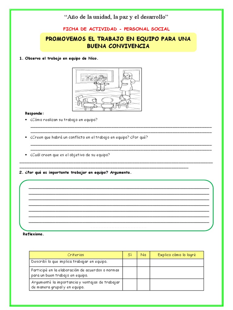 Ficha-Mart-25-04-Ps-Promovemos El Trabajo en Equipo para Una Buena ...