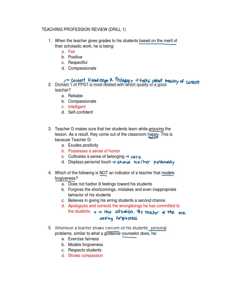 Teaching Profession LET Reviewer 2024 | PDF | Teachers | Academic Degree