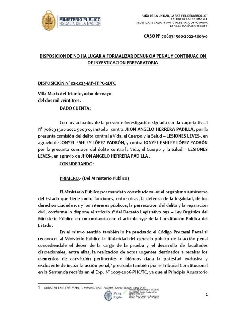 Demanda Derecho Penal | PDF | Derecho penal | Fiscal