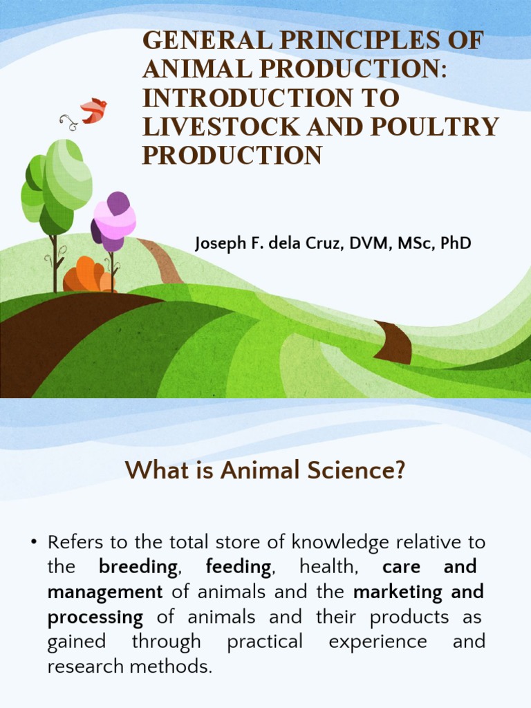 Principles of Animal Production Overview | PDF | Livestock | Dairy