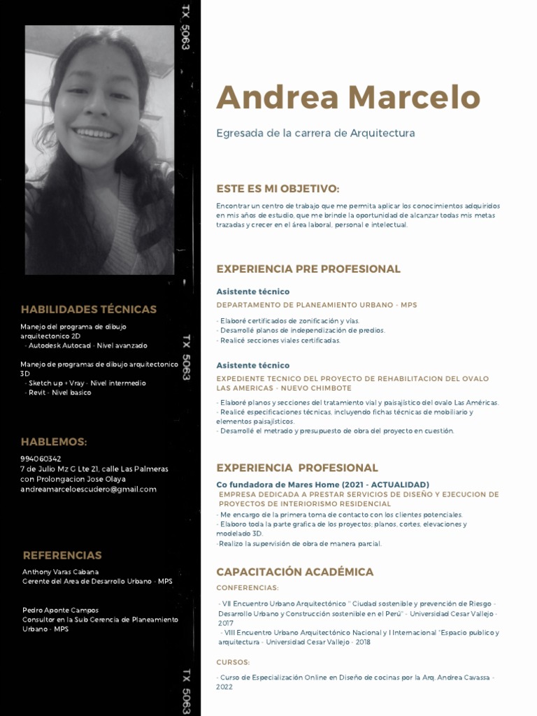 Andrea Marcelo CV + Portafolio Mares Home | PDF