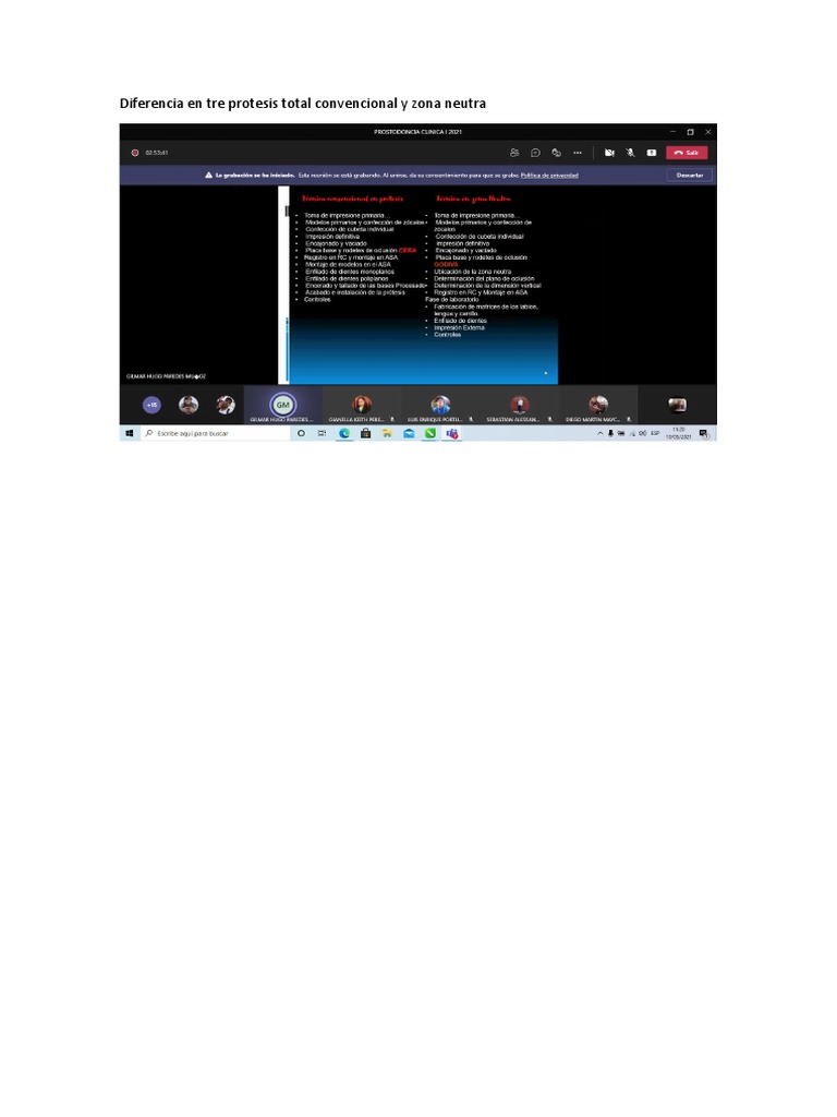 Diferencia en Tre Protesis Total Convencional y Zona Neutra | PDF ...