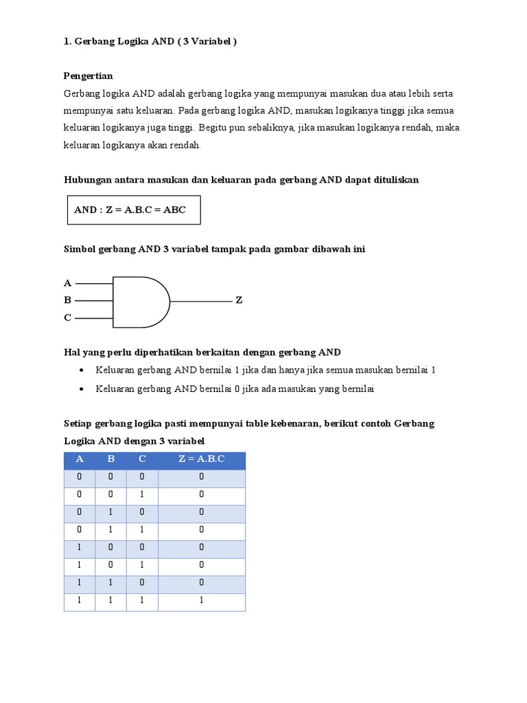 Gerbang Logika and & NOR | PDF