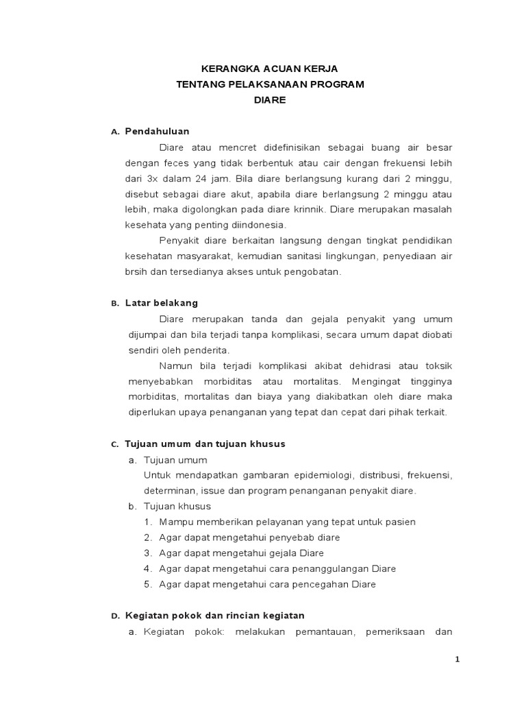 KAK Program Diare | PDF | Sains & Matematika
