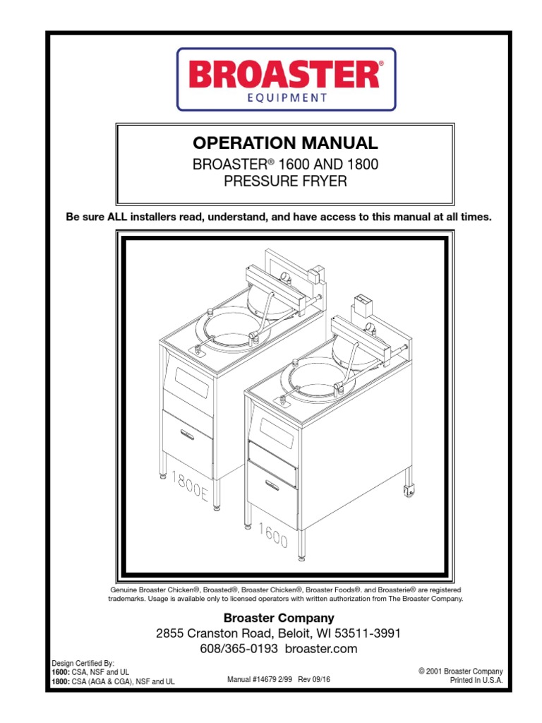 0 1600 1800 Oper Man Rev 01 18 | PDF | Valve | Switch