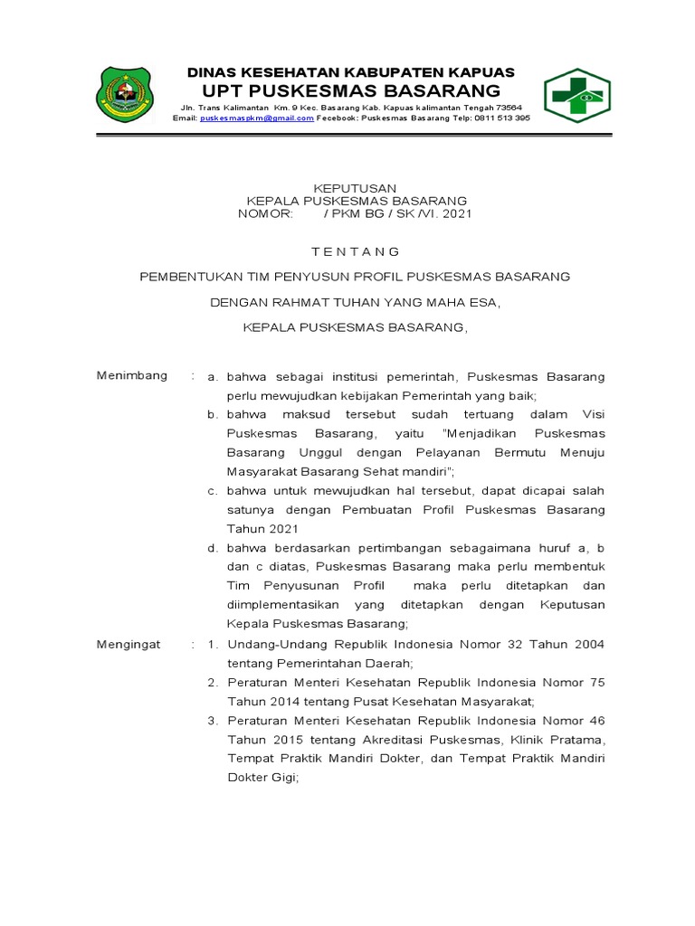 SK Tim Profil PKM | PDF