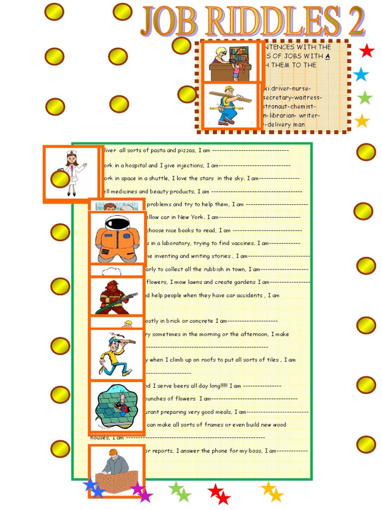 Job Riddles 2 Picture Dictionaries - 75014 | PDF