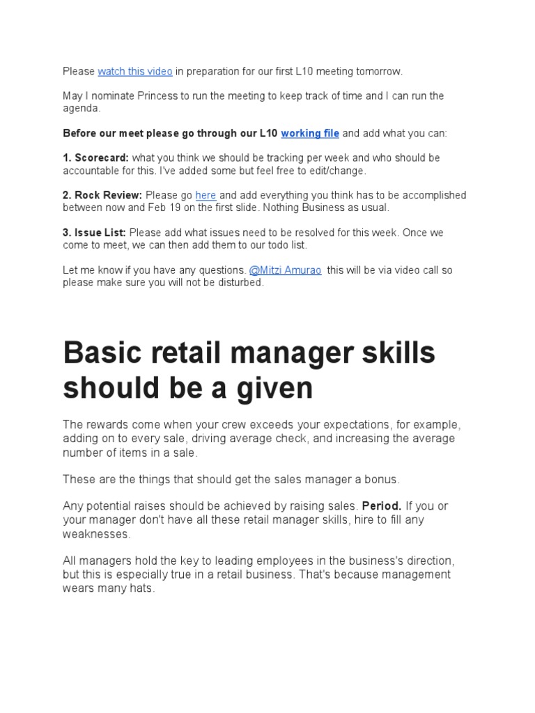 Store Skills | PDF | Leadership | Communication