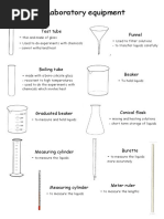 2 - Identifying Science Lab Equipment - Worksheet & Key | PDF