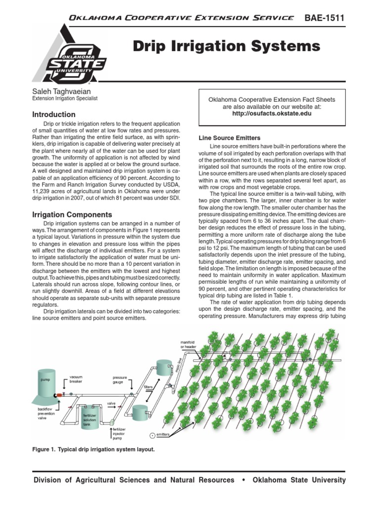 Drip Irrigation Systems Bae 1511 | PDF | Filtration | Water Purification