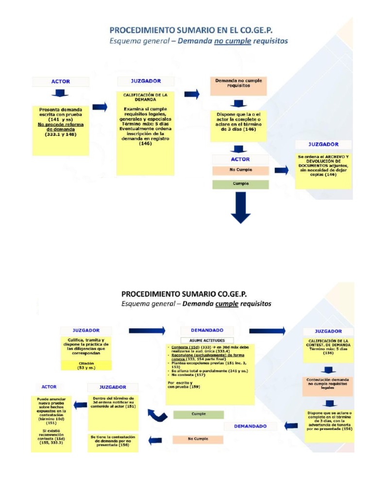 Esquema Procedimiento Sumario | PDF