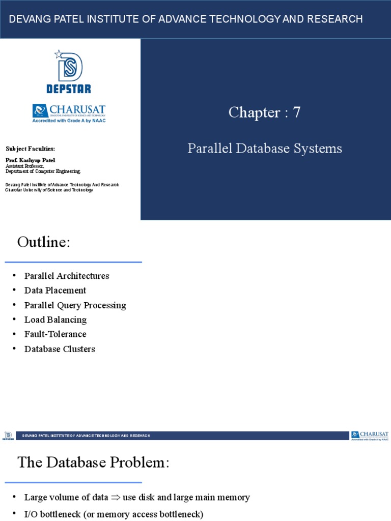 Unit 7 Parallel Database Systems Pdf Databases Parallel Computing