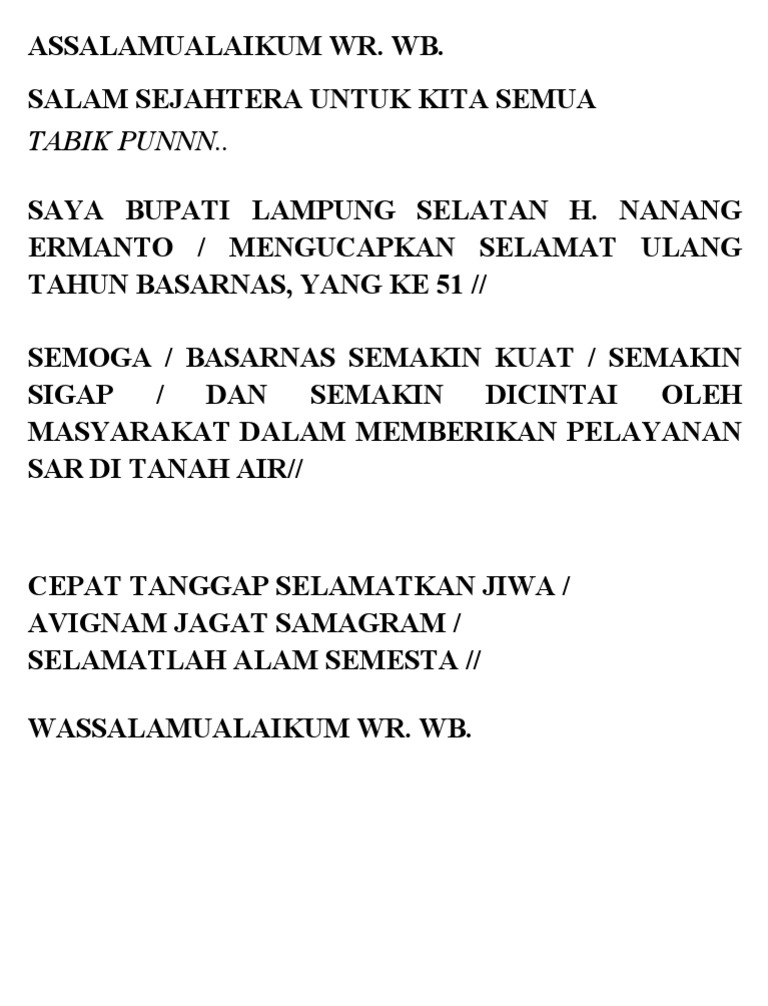 Ucapan Testimoni 2 | PDF