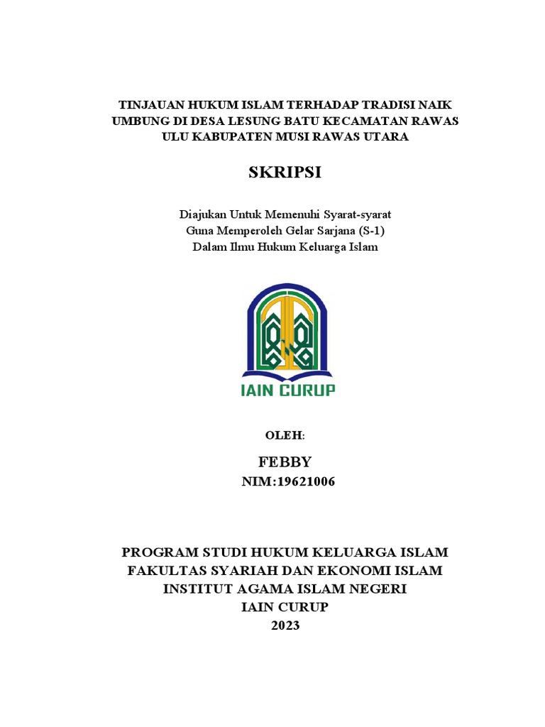 Skripsi Lengkap Febby | PDF