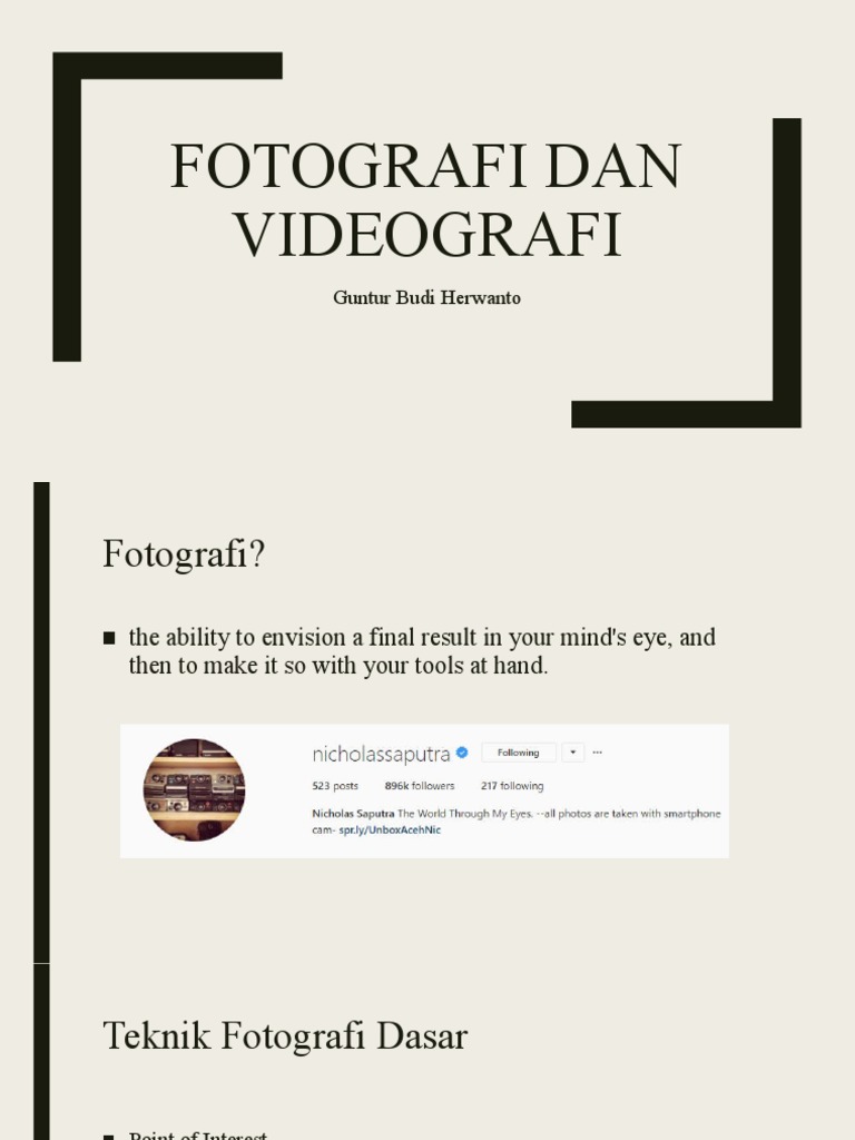 Fotografi Dan Videografi | PDF