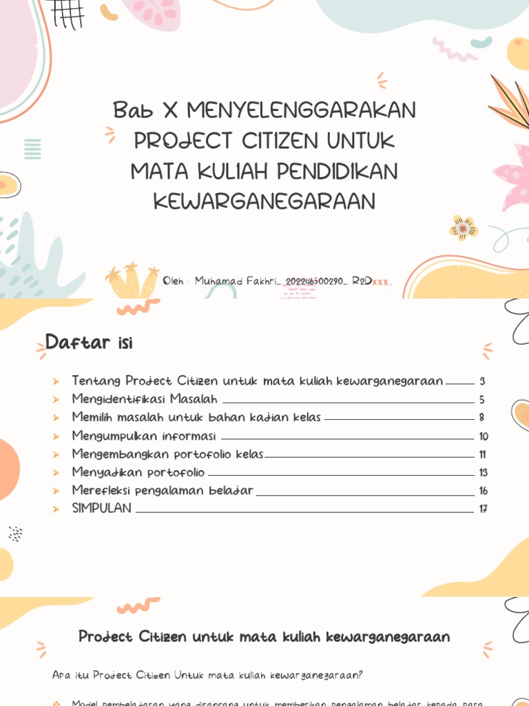 Portofolio Project Citizen Kewarganegaraan | PDF