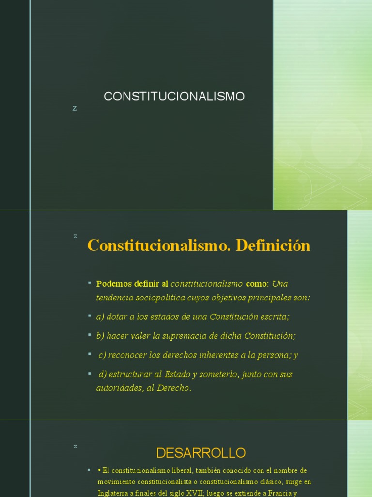 CONSTITUCIONALISMO Liberal | PDF | Constitución | Estado (política)