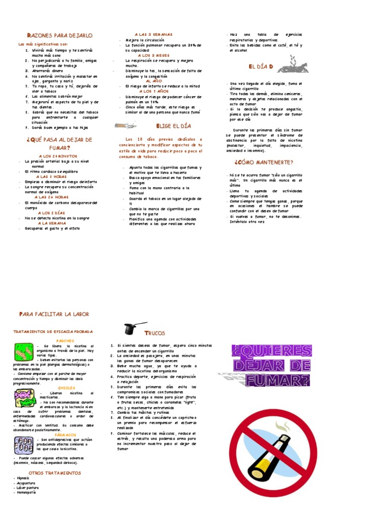 1.tripticos de Adicciones | PDF | Nicotina | Cigarrillo