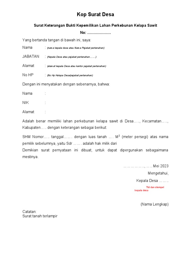 8a Format - Surat Keterangan Beda Nama Legalitas Lahan AE0qenK122tw1g6G ...