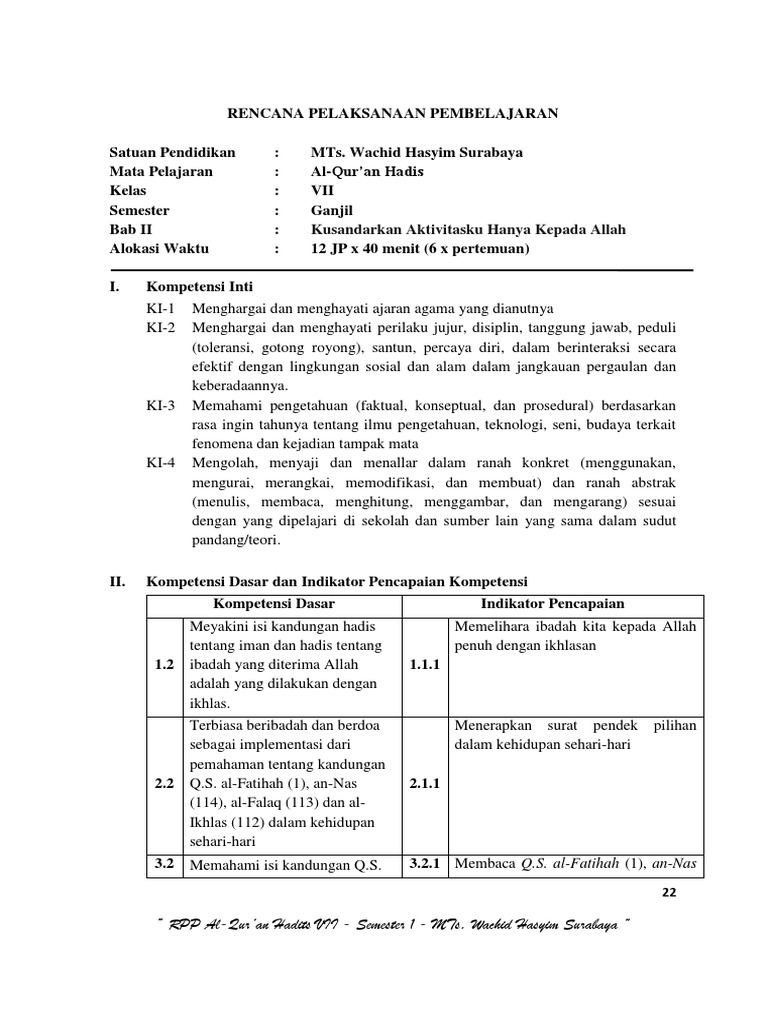 RPP Bab 2 - Ok | PDF