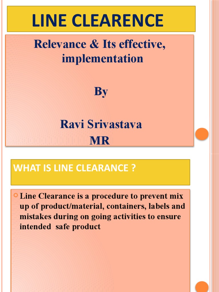 Line Clearence Ravi 17oct14 | PDF | Packaging And Labeling