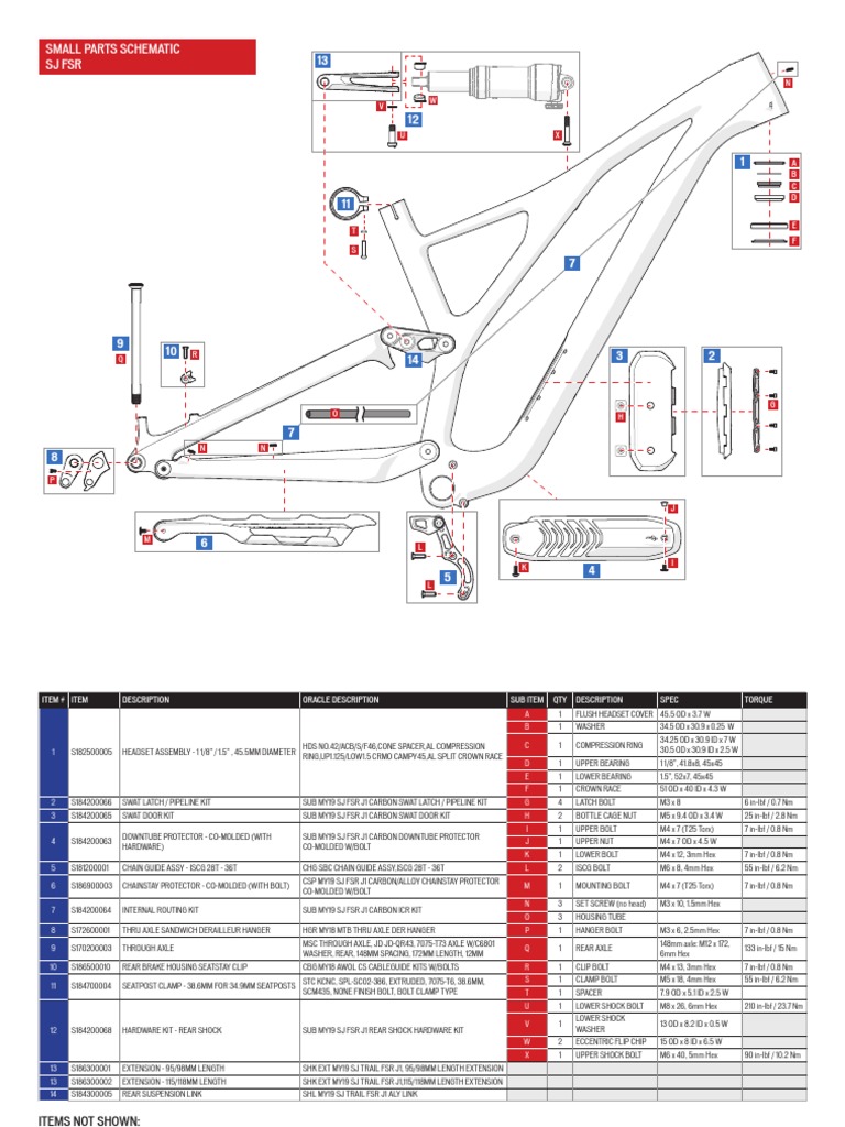 Small Parts Schematic SJ FSR | PDF | Vehicles | Components