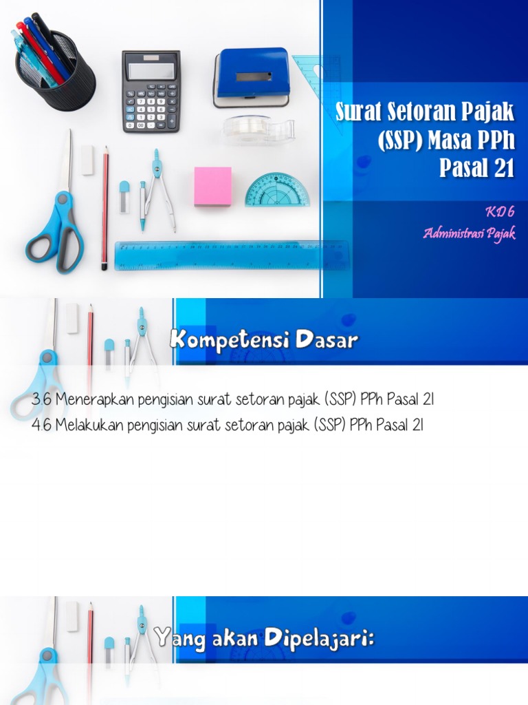 KD 6 - Surat Setoran Pajak (SSP) Masa PPH | PDF