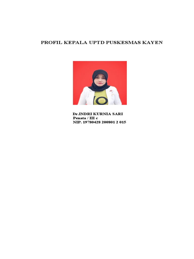 PROFIL KA PUSK Dr. INDRI KURNIA SARI | PDF