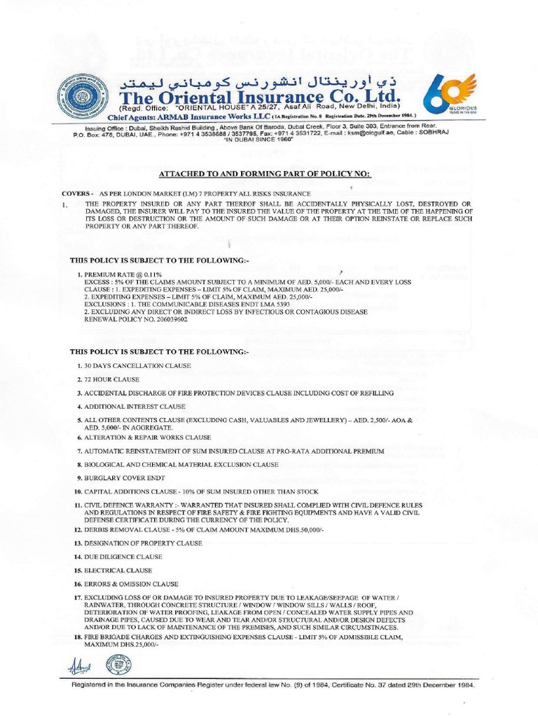 Property All Risk Fire Insurance 2022-2023 - Compressed | PDF