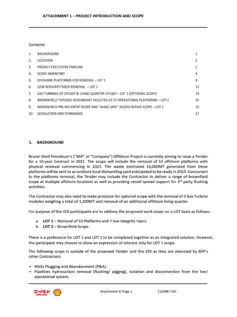 Decomm Project Introduction and Scope | PDF